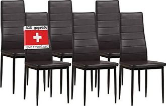 Albatros-Moebel 2701 Milano Lot de 6 chaises, Brun