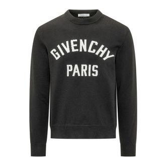 Givenchy Couture Naht Rundhals Pullover - - Knitwear - Herren - Schwarzk - S