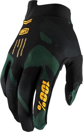 100% Unisex Handschuhe iTrack, Sentinel - Schwarz Gr&uuml;n, S, HU-GLO-0052