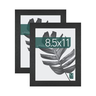 MCS Studio Gallery Bilderrahmen, 21,6 x 27,9 cm, schwarze Holzmaserung, bruchfestes Glas, rechteckiger Bilderrahmen f&uuml;r Fotos, Poster und Kunstdrucke und 