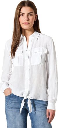 Cecil Linen_LI/CV_ Solid Knot Blouse White XXL