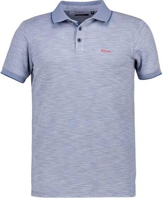 N.Z.A. Herren Polo-Shirt blau meliert