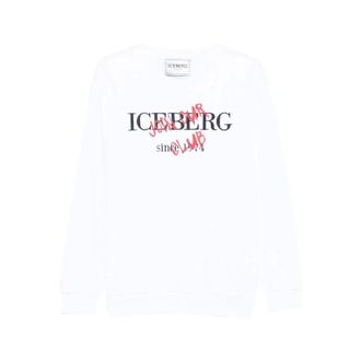 Iceberg Homme, Sweatshirts et sweats &agrave; capuche, Blanc, Taille: XL SweaT-shirt ras du cou graphique