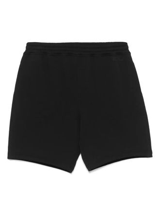 Ermenegildo Zegna short de sport &agrave; logo brod&eacute; - Noir