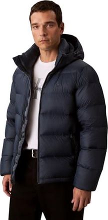 Calvin Klein Veste Matelass&eacute;e Homme Nylon Zip Off avec Capuche, Bleu (Ink), M