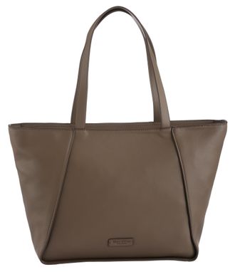 Marc O'Polo Shopper Vera, Damen, Gr. B/H/T: 27cm x 48cm x 11cm, braun (taupe), Polyester, MARC OPOLO ACCESSORIES, unifarben, Taschen Shopper, gro&szlig;e Einkaufstasche