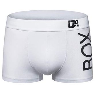 Generic Short pour homme - Confortable - Taille U - Coton - Boxer de sport - Taille U - Confortable - Respirant - Pour homme, Blanc., L