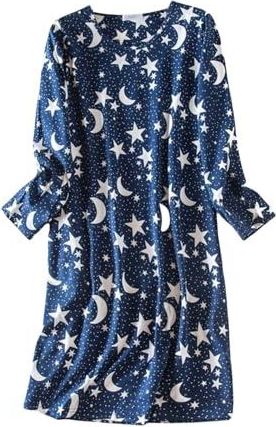 Generic Chemise de nuit pour femme - Rembourr&eacute;e - Chemise de nuit mignonne - Robe de pyjama d&eacute;contract&eacute;e - Chemise de nuit imprim&eacute;e - T-shirt - Body &eacute;l&eacute;gant p