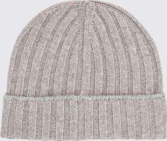 Brunello Cucinelli Gerippte Beanie von aus reinem Kaschmir mit Umschlag