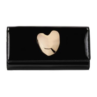Kazar Schwarzes lackiertes Portemonnaie mit Schmuckverzierung - - Accessories - Damen - Schwarzk - ONE SIZE