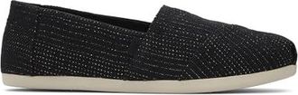Toms Alpargata Semelle de mocassin Femme, Black Metallic Linen Stripe, 39 EU