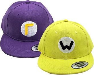 4sold Set 2 St&uuml;ck Snapback Cap mit besticktem Buchstaben - Verstellbare Unisex Baseballkappe