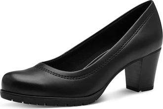 Jana Damen Pumps mit Blockabsatz Vegan, Schwarz (Schwarz), 41 EU