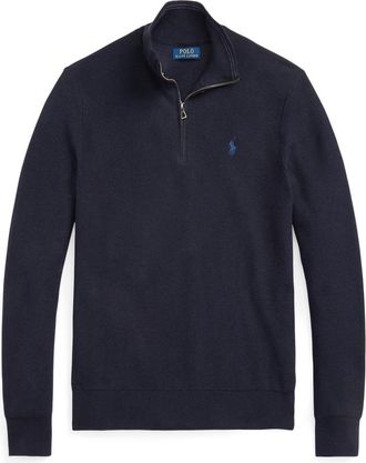 Ralph Lauren Piqué-Troyer aus Baumwolle mit Poloreiter-Stickerei in