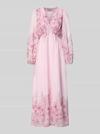 Neo Noir Maxikleid mit V-Ausschnitt Modell SILFI