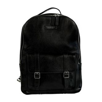 The Bridge Schwarzer Leder-Rucksack mit Klappe und Haken - - Bags - Damen - Schwarzk - ONE SIZE