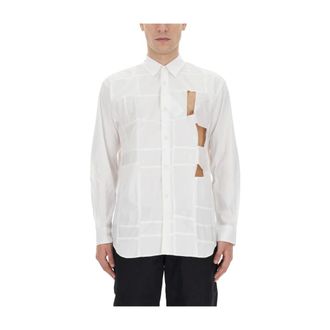 Comme Des Gar&ccedil;ons Homme, Chemises, Blanc, Taille: S Chemise D&eacute;coup&eacute;e en Coton
