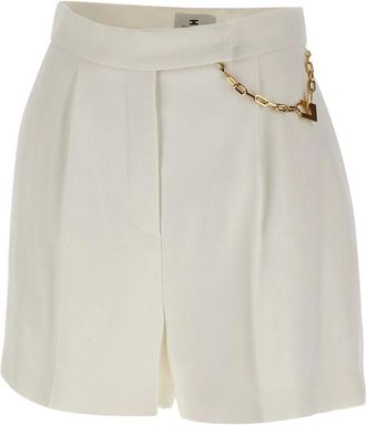Elisabetta Franchi Femme, Shorts, Blanc, Taille: 42 FR Elisabetta Franchi Shorts White