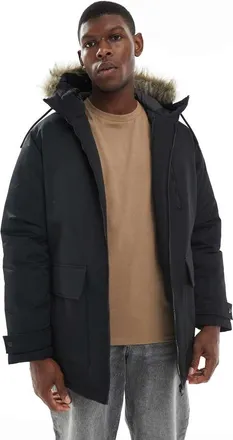 Jack & Jones Parka avec capuche en fausse fourrure - Noir