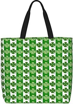 Generic Sac Fourre-Tout La Saint-Patrick Sac Biblioth&egrave;que Pliable Lavables Sacs En Toile, Pour Shopping, Femmes, Burea, Voyage