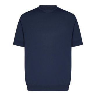 low brand Blauer Pullover mit Intarsia-Detail - - Tops - Herren - Blau - M