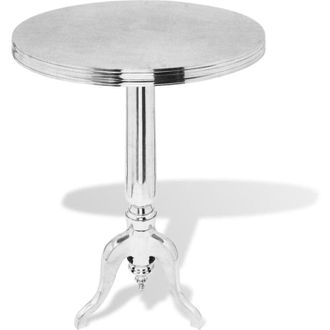 vidaXL Vidaxl - Table auxiliaire ronde Aluminium Argenté
