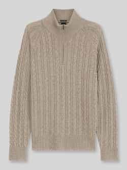 HUGO BOSS Pullover aus Wolle mit Rei&szlig;verschluss