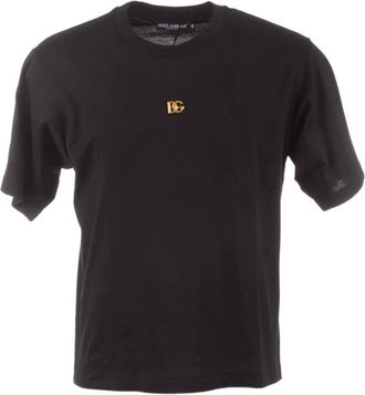 Dolce & Gabbana Homme, Tops, Noir, Taille: XS T-shirt &agrave; manches courtes