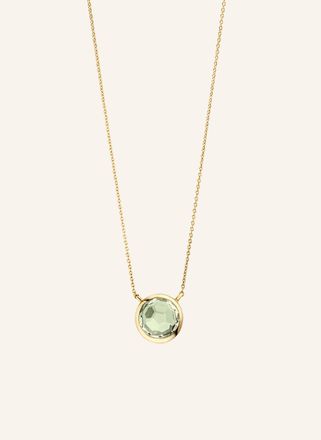 Leaf Halskette Green Amethyst aus14 Karat Gelbgold gold