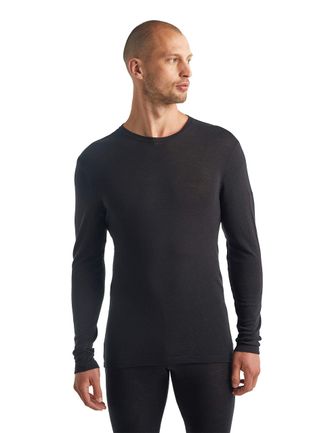 Icebreaker 100% Merinowolle Herren Base Layer - Everyday Langärmeliges Crewe - 175 Ultralight Fabric | Thermounterwäsche | Skiunterwäsche | Funktionsunterwäsche 