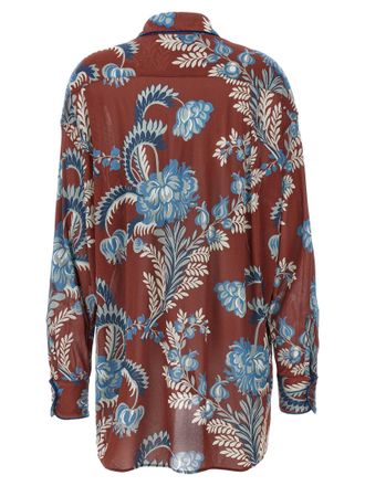 Etro Floral Foliage Print Shirt - Burgundy