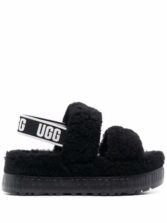 UGG sandales Oh Fluffita &agrave; bride arri&egrave;re - Noir
