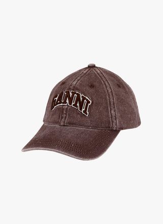 Ganni Casquette d&eacute;lav&eacute;e d&eacute;tails broderie en coton