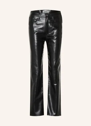 A Gold E Agolde Lederhose schwarz