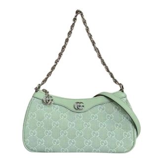Gucci Sac bandouli&egrave;re en denim Pre-owned - Femme - Pre-owned - Vert - Taille: ONE Size