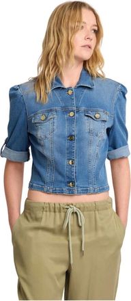 Kocca Femme, Vestes, Bleu, Taille: 38 FR Giubbino Denim Crop