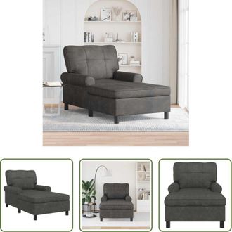 vidaXL Lounge-Liege - Lounge-Liege mit Kissen Schwarz 91 x 157 x 91 cm Kunstleder