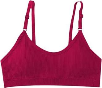 Generic Ensemble de sous-v&ecirc;tements sexy avec soutien-gorge de sport avec rembourrage de poitrine, sans couture, sans anneau en acier, bandouli&egrave;re r&eacute;glable, so