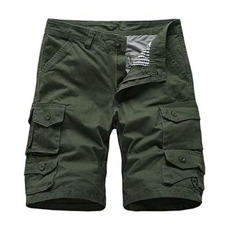 Generic Short de bain pour homme - Short de plage pour homme - Short d&eacute;t&eacute; pour lext&eacute;rieur - Pantalon d&eacute;contract&eacute; ample &agrave; poches multiples - Combinaison courte