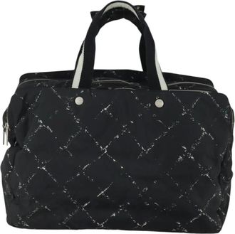 Chanel unisex, Pre-owned, Noir, Taille: ONE Size Sac de voyage polochon matelass&eacute; vintage Pre-owned