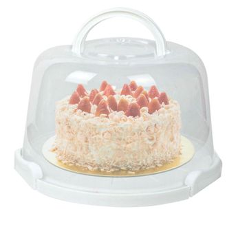 Generico Cupcake-Halter - transparenter Kuchentransporter, 30 cm, wiederverwendbarer Aufbewahrungsbeh&auml;lter mit Griff | eleganter Dessertbeh&auml;lter f&uuml;r die Organi