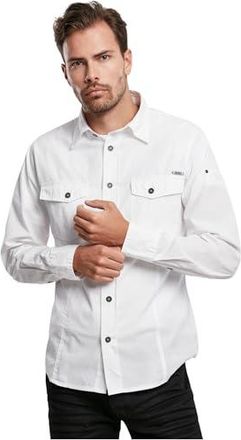 Brandit Slim Fit Shirt Long Sleeve, color: white, size: 3XL