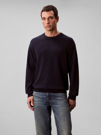 Calvin Klein Jeans Strickpullover LS EZ COTTON CREWNK SWEATER 12GG Mit Rundhalsausschnitt