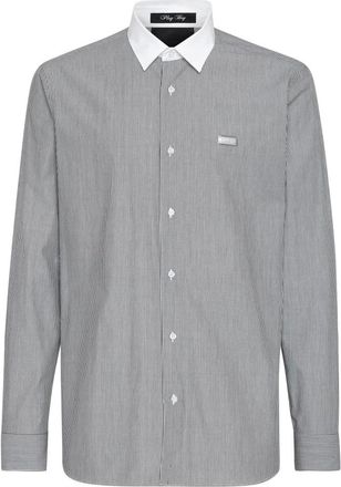 Philipp Plein Homme, Chemises, Noir, Taille: S Sugar Daddy Skull&Bones Shirt