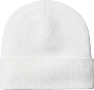 Calvin Klein Emblem Logo Beanie - - Accessories - unisex - Wei&szlig; - ONE SIZE