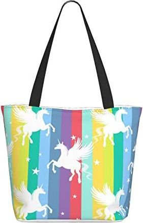 AOOEDM Sac &agrave; provisions color&eacute; Licornes Cheval pour femme 33 x 27,9 x 17,8 cm. Le cadeau parfait pour la Saint-Valentin. Cest de la Saint-Valentin pour maman