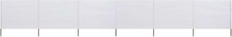 vidaXL Paravent 6 panneaux Tissu 800 x 160 cm Blanc sable