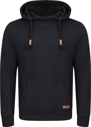 Riverso Hoodie Herren Regular Fit RIVJulian Kapuzenpullover Pullover Cross-Over-Kragen Schwarz 4XL, Größe:4XL, Farbe:Black