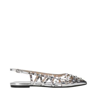 Ash Bazaar Ballerina mit Nieten und Fesselriemen - - Shoes - Damen - Grau - 37 EU