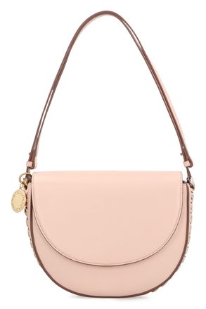 Stella McCartney Womens Medium Shoulder Bag With Flap Pink Polyester
